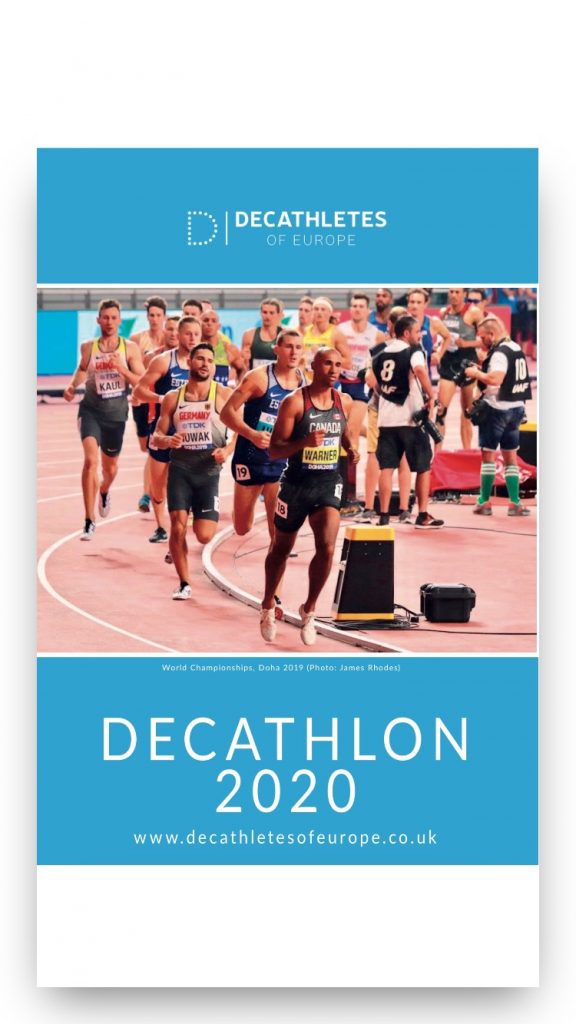 2020 Decathlon Calendar – Decathletes of Europe